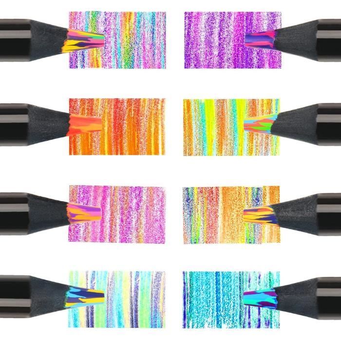 ThEast Lot de 8 crayons à colorier pour adultes, 8 couleurs Magic Jumbo ...