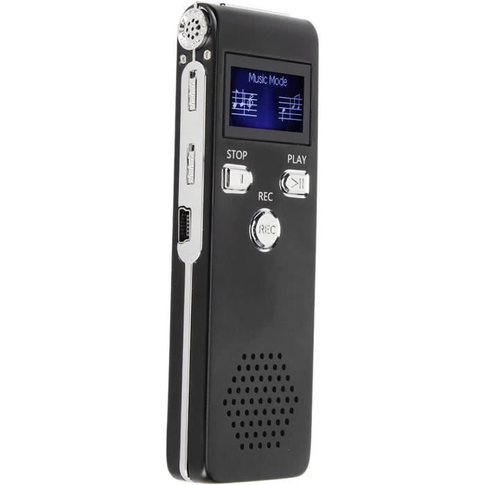 Enregistreur Vocal Numérique 192Kbps Hd Réduction Du Bruit Double ...