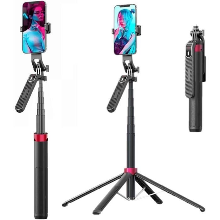 Trepied Smartphone,180Cm De Long Télescopique Selfie Stick Avec ...