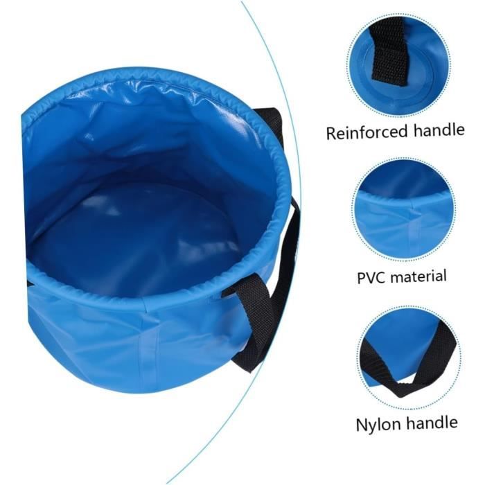 Seau Pliable 1Pc Seau Pliant Seau De Pêche Seau De Sable Pliable Bassin ...