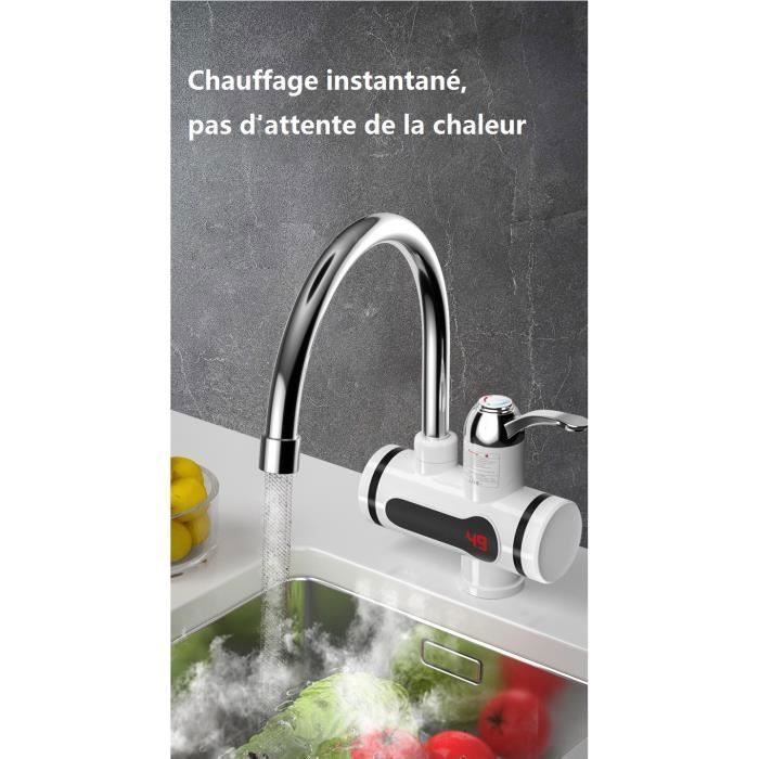 Robinet Chauffe Eau Instantané Electrique 220V, 3000W Robinet Chauffant ...
