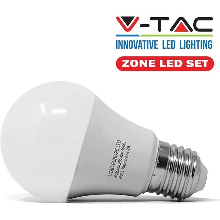 Lot De 10 Ampoules Led E27, 8,5 W, 806 Lumens, Blanc Chaud, 3000 K ...
