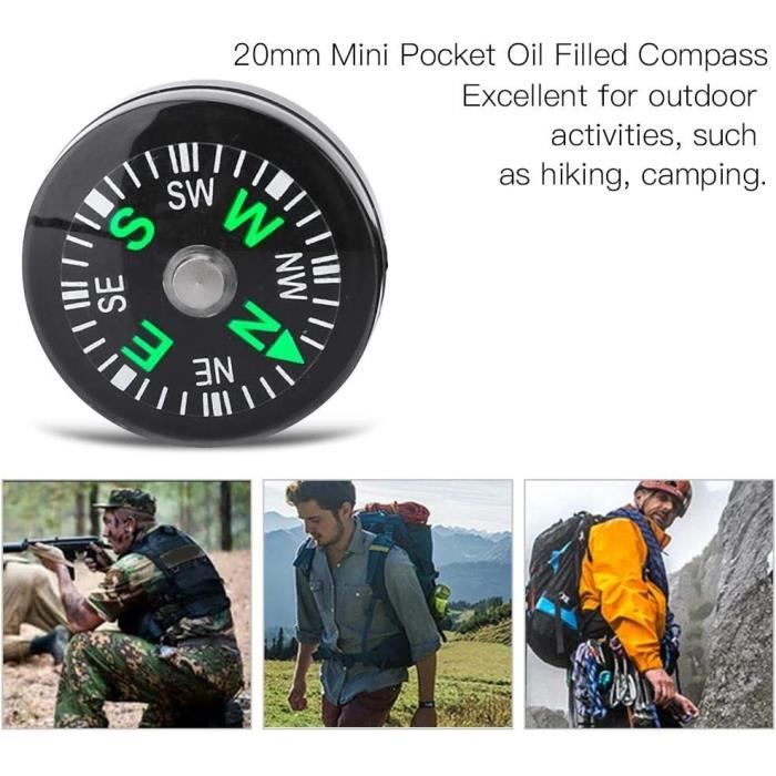 Mini Boussole,Bouton Boussole Mini Poche Boussole Ensemble, 12Pcs ...