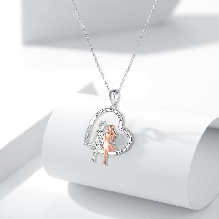 Collier Sœur Collier Mère Cadeaux Argent Sterling Collier Sœur Collier ...