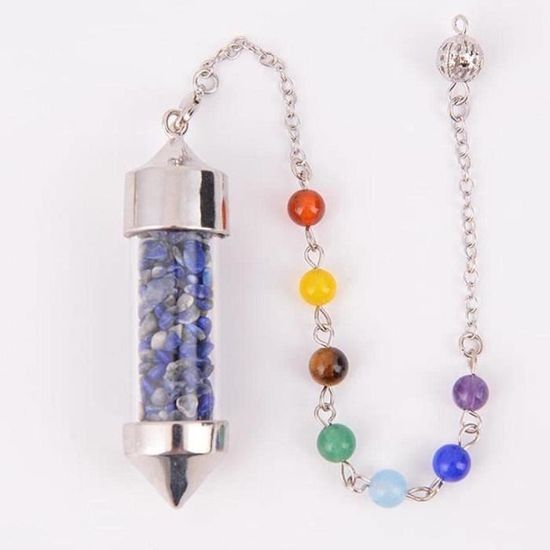 7 Chakra Souhaitant Une Bouteille Pendulum Pendulum Pendentif En Pierre ...