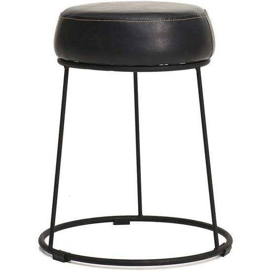 Petit Tabouret De Ménage Tendance Créatif En Cuir Tabouret Rond En Fer ...