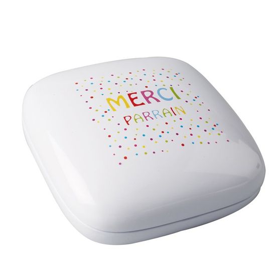 BOÎTE MERCI PARRAIN POIS Multicolore / Blanc - Cdiscount Maison