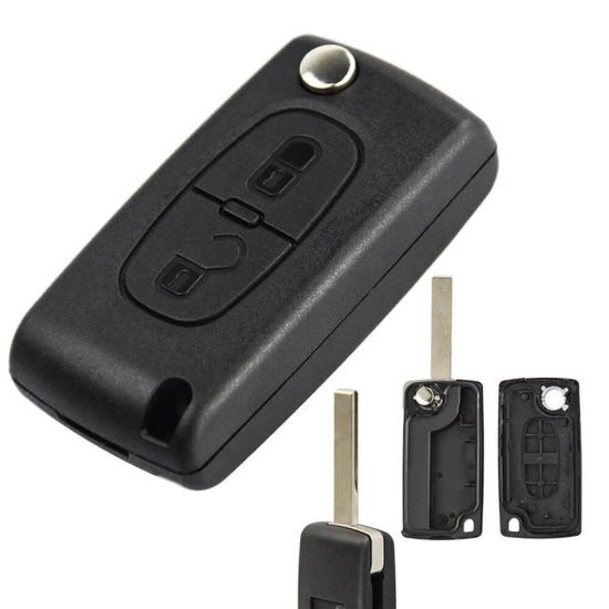 Coque Clé Plip 2 Boutons Pour Peugeot 107/207/307/308 SW/407/807/3008 ...