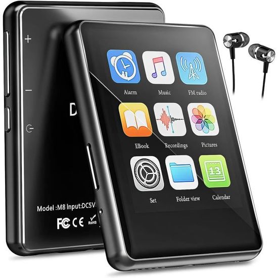 Lecteur MP3 Bluetooth 5.0 Portable 80 Go avec, Lecteur de Musique à ...
