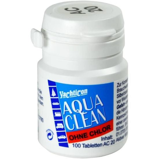 YACHTICON Aqua Clean AC 20 sans Chlore 100 Tablettes Pour 2000 Litre ...