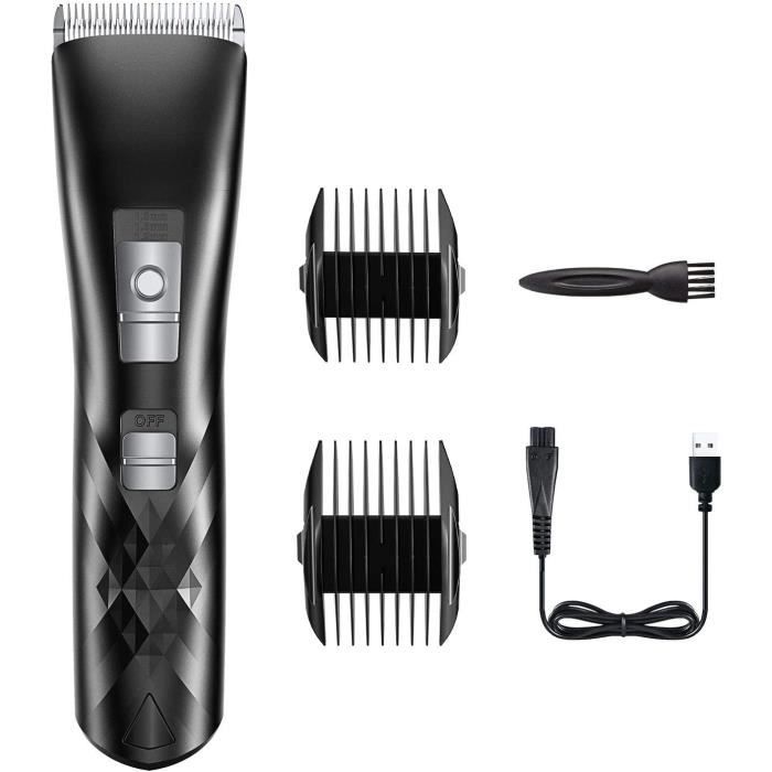 Tondeuse cheveux hommes, tondeuse barbe professionnelle usb rechargeable, tondeuse homme sans ...