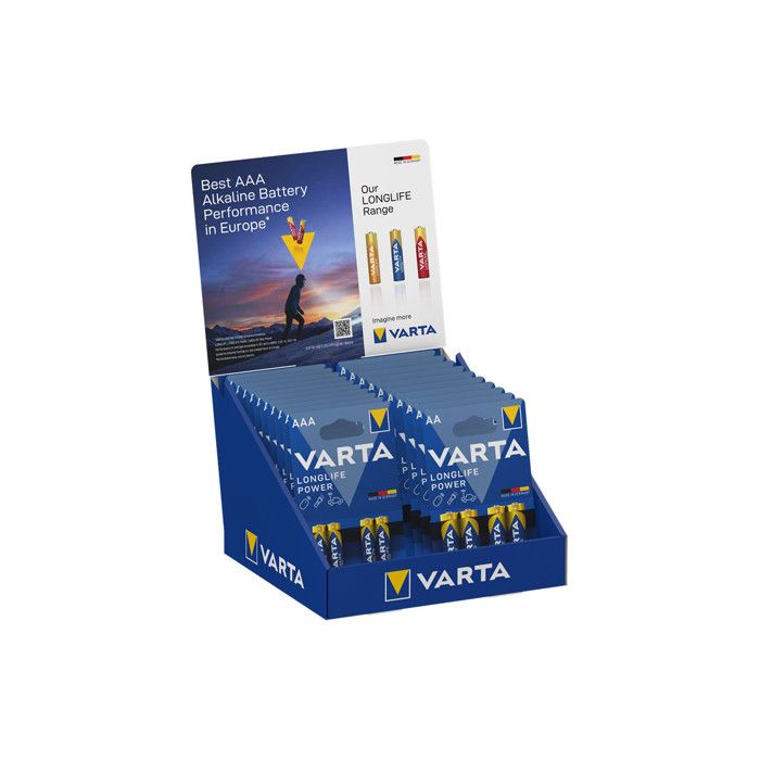 S.Of Presentoir Carton De Table Piles Varta ''LONG Life'' 10 Blisters ...