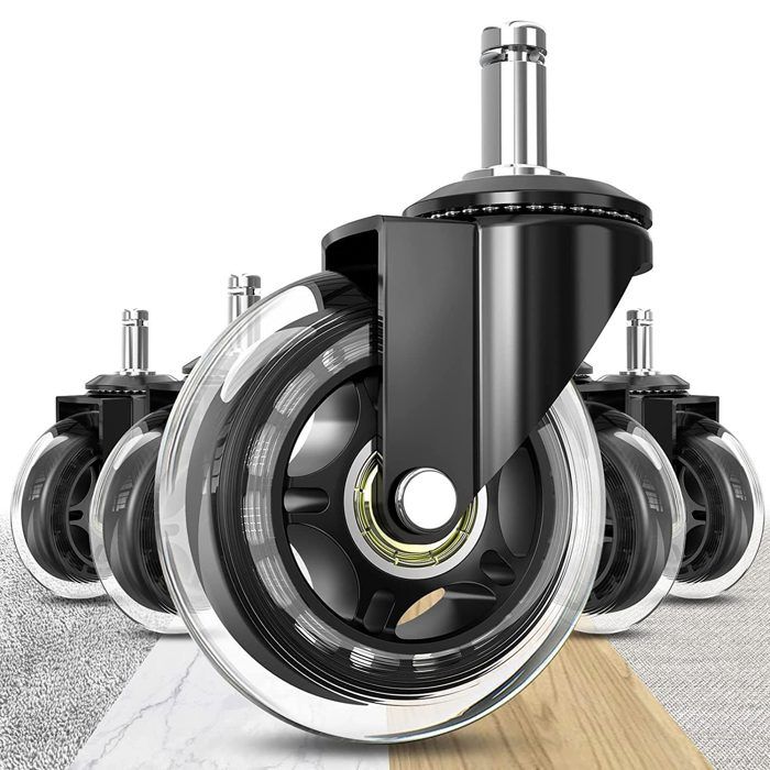 Roulettes Pivotantes Lot de 5 Roulette Chaise Bureau de Remplacement ...