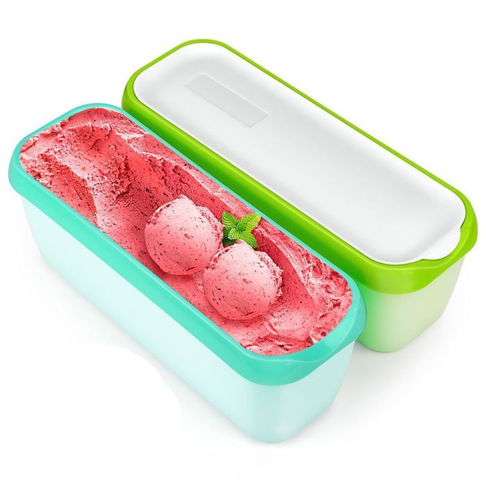 Bacs à glace 2x1,5L avec couvercle, boîtes à glace empilables sans BPA ...