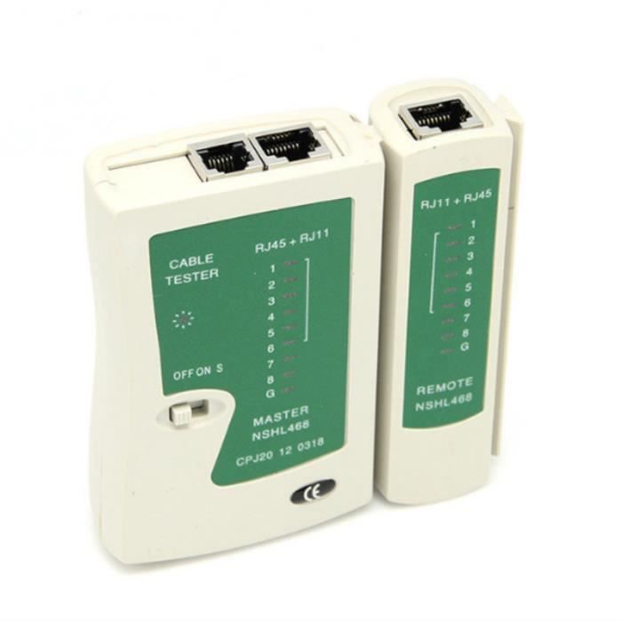 Testeur de câble réseau portable RJ45 LAN, détecteur de ligne ...
