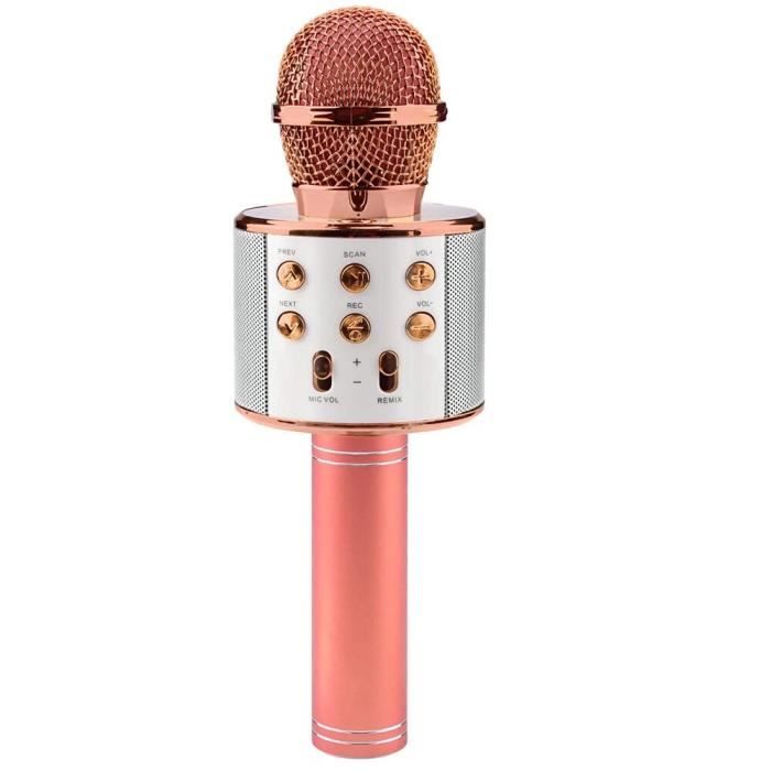 Rose sans led - Microphone bluetooth 4 en 1 microphone à condensateur ...