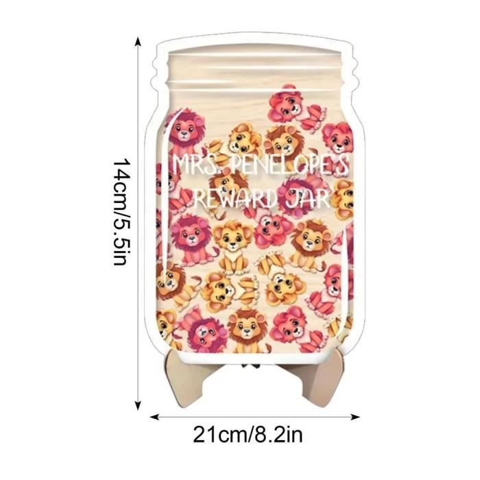 Lion - Pot de Récompense en Bois pour Enfant Garçon et Fille, Système ...