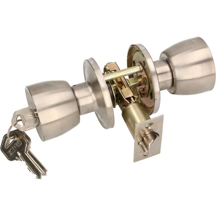 Poignee De Porte Ronde Avec Serrure Integree