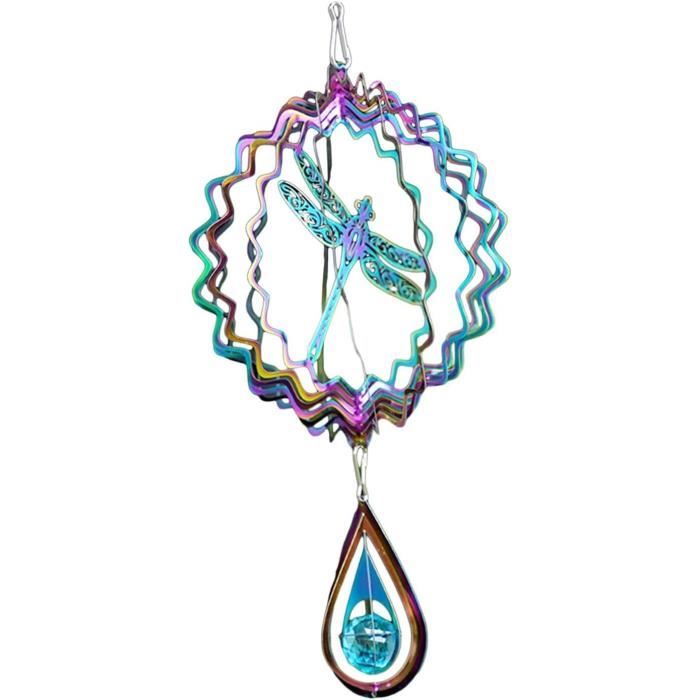 Moulin À Vent 3D Suspendu, Sculpture De Vent Décorative De Jardin ...