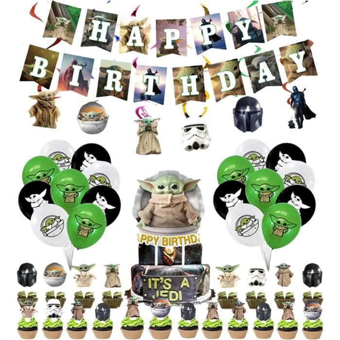 Decoration Anniversaire Yoda Grogu, Deco Anniversaire Yoda Grogu, Kit ...