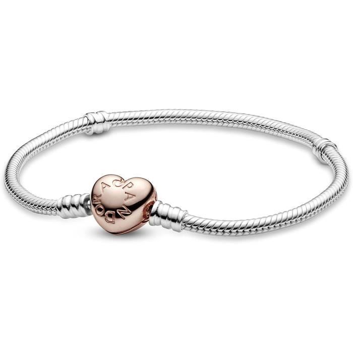Bracelet pour femme avec fermoir en forme de cœur Rose 580719[88 ...