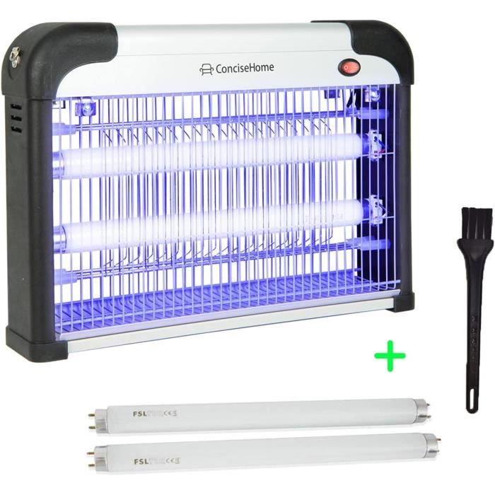 Lumière UV Attirant et éliminant les insectes volants, avec deux tubes ...