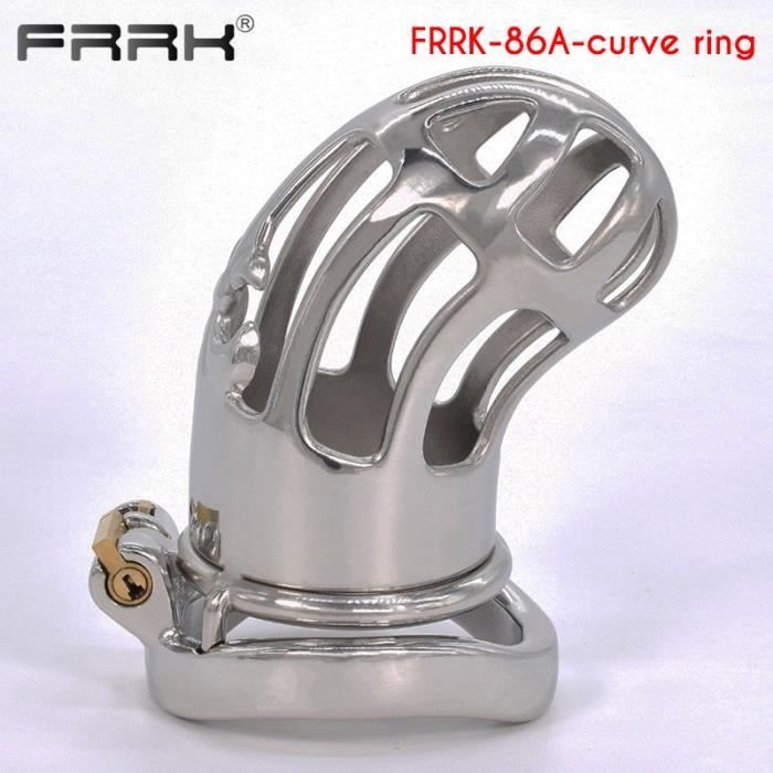 Cage de chasteté pour homme, courbe avec ceinture pour jeu sexuel en Couple, finition polie, 18 ...