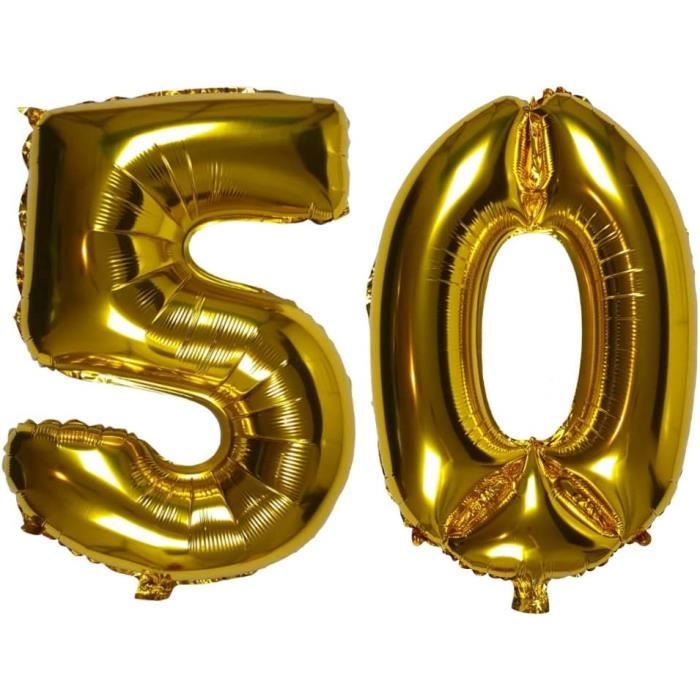 Ballon 50 Ans Or Xl - Ballon Anniversaire 50 Ans Decoration, Ballon ...