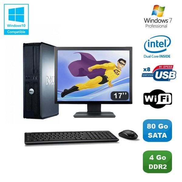 Lot PC DELL Optiplex 760 DT Dual Core E5200 2,5Ghz 4Go 80Go WIFI W7 ...