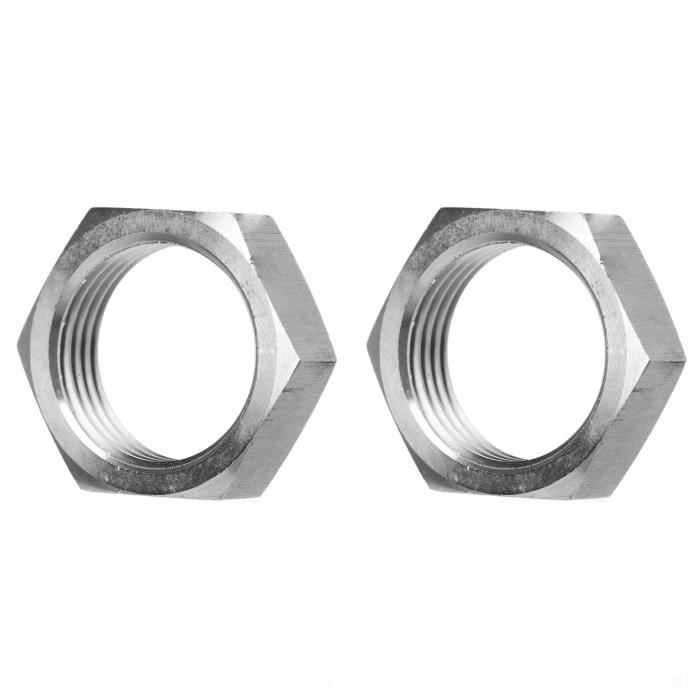 2Pcs Hex Nut Oil Hose Tube Fuel Line Fitting Fitting Adapter Stainless ...