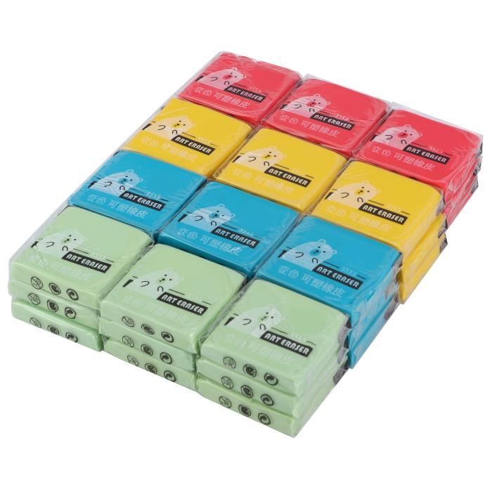 Fdit Gommes à effacer 36 pièces pétrir gommes 4 couleurs pour les ...