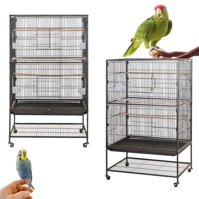 HENGMEI Cage pour perroquet Grande cage pour perruche Cage pour oiseaux ...