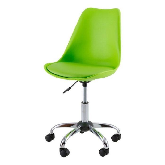 Chaise de bureau à roulette Irina Verte Id'Clik - Cdiscount Maison