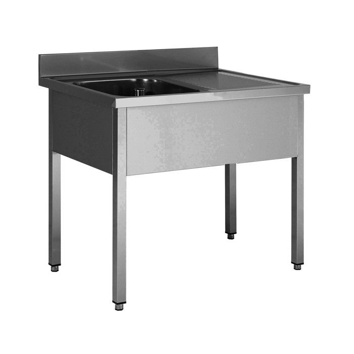 Plonge Inox avec 1 Bac a gauche de 500X400X300 MM - L2G - Cdiscount ...