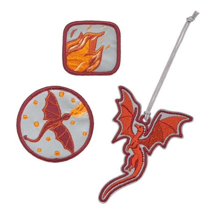 Lässig School Patches Set 3-teilig Dragon [273048] - patches cartable rouge, multicolore ...