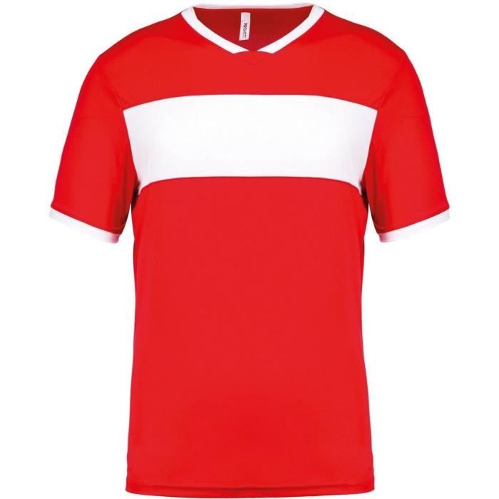 Maillot de football enfant - PA4001 - rouge et blanc - Cdiscount Sport