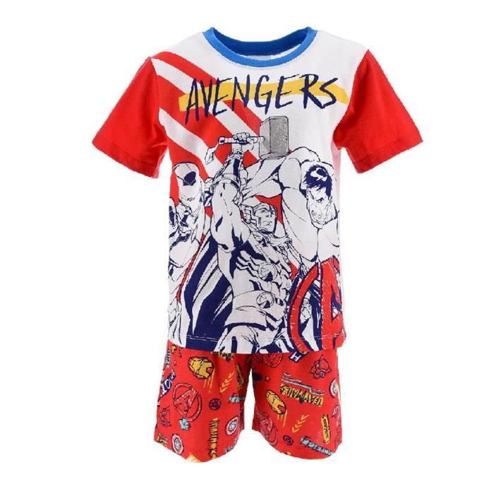 Ensemble De Pyjama En Coton Garçon Marvel Avengers Fm 3 Pyj Avengers
