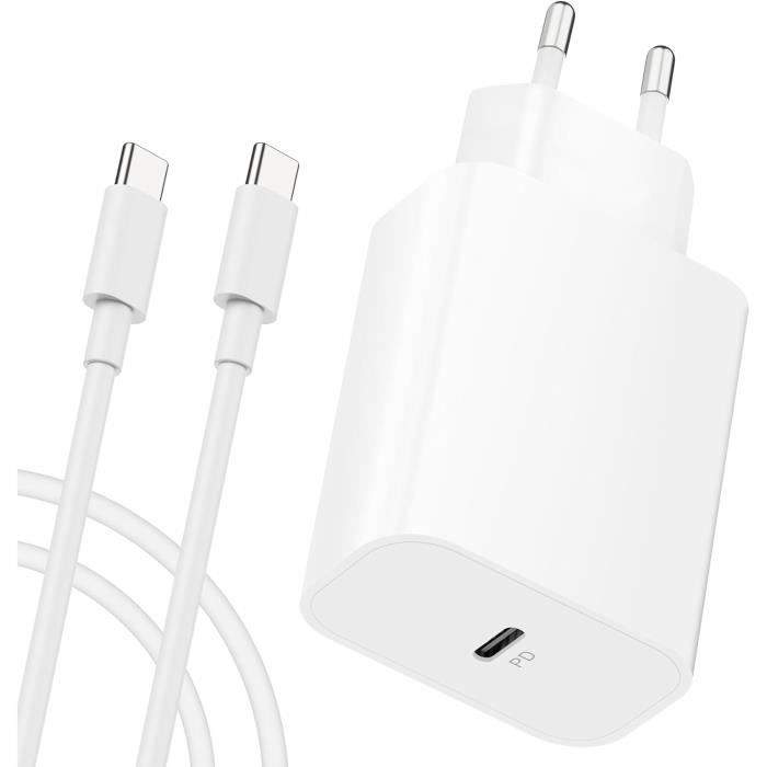 Chargeur Usb C 20W Pour Iphone 15-Pro-Max-Plus, Adaptateur Secteur Usb ...