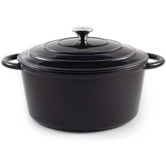 Casserole En Fonte Émaillée 26 Cm 4,7 L - Marmite De Haute Qualité Pour ...