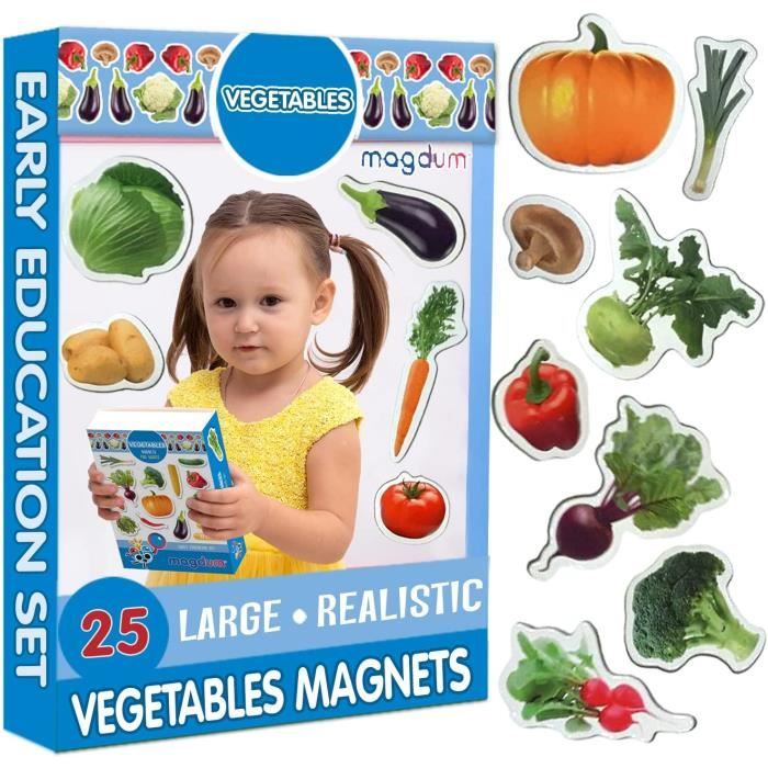 Magdum LéGUME Magnets Photos réalistes Enfants – Magnets frigo pour Les ...