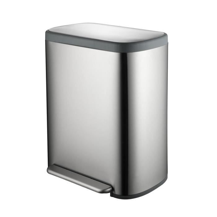 Poubelle À Double Compartiment 2 X 20L,40Lpoubelle De Tri À Pédale Inox ...