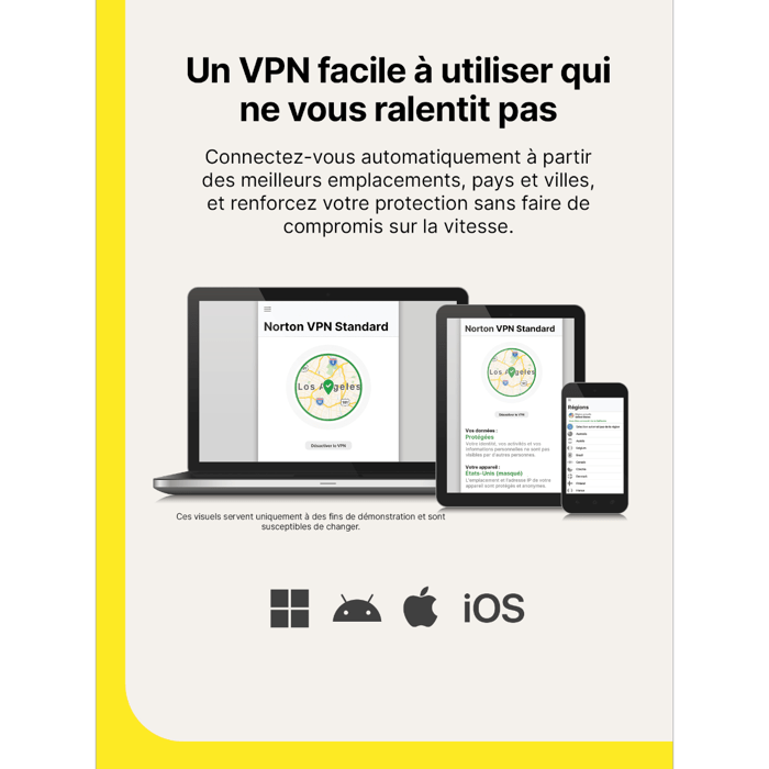 Norton VPN Standard pour 1 appareil - Abonnement de 1 an • Code d ...