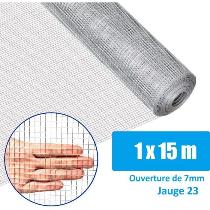 RELAX4LIFE 1,2x15,2m Grillage Métallique de Filtration en Fer Inox ...