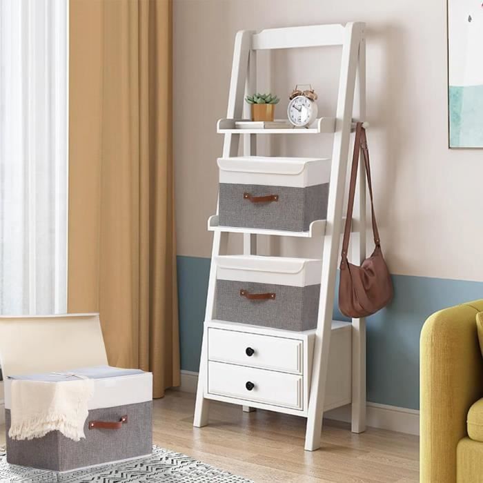 Boîte De Rangement,38 X 25 X 25 Cm Paniers De Rangement Pliables Avec ...