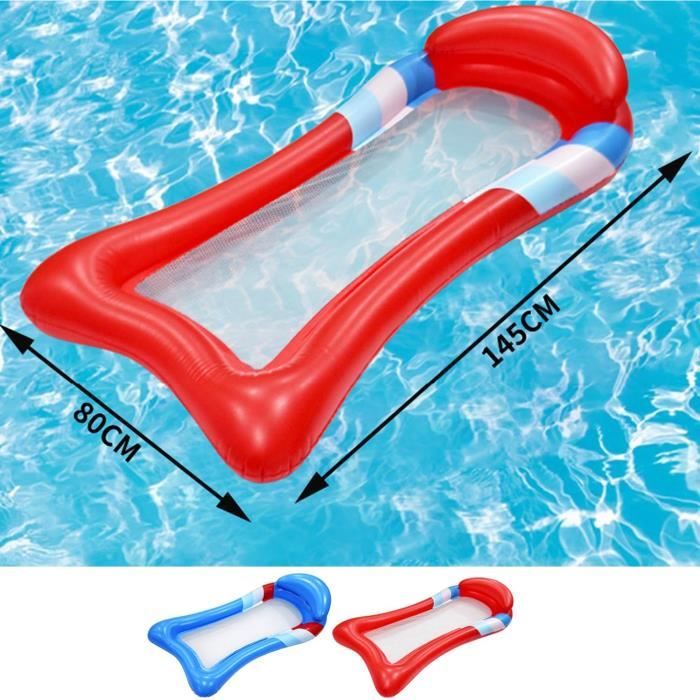 Hamac Gonflable Piscine en Filet, Matelas Parquet Flottant, Bouée ...