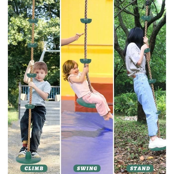 Balançoire en Corde d'escalade pour Enfants avec Plateforme et siège à ...