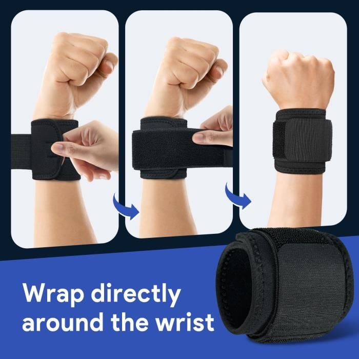 1 Paire Bande Poignet, Support De Poignet, Sangles De Compression De ...