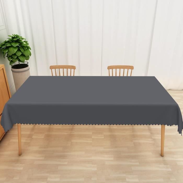 Gris Nappes Rectangulaires Tissu Polyester Lavable Rectangulaire ...