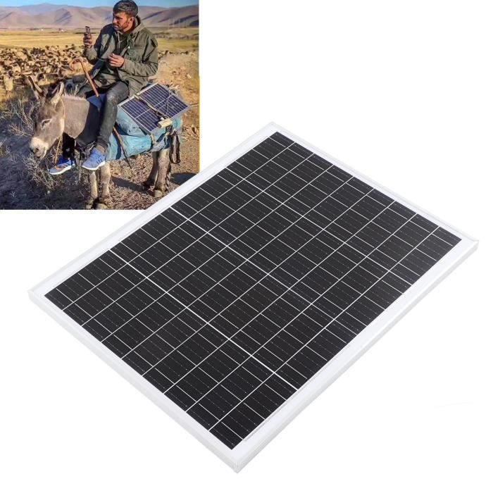 EJ.life Panneau d'énergie solaire Panneau Solaire en Silicium Monocristallin 18V 60W ( Fonction ...