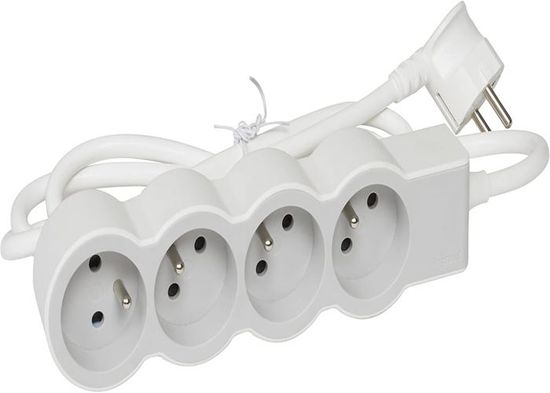 - Multiprise Extra-Plate - 4 Prises De Courant Avec Terre - Avec Cordon ...
